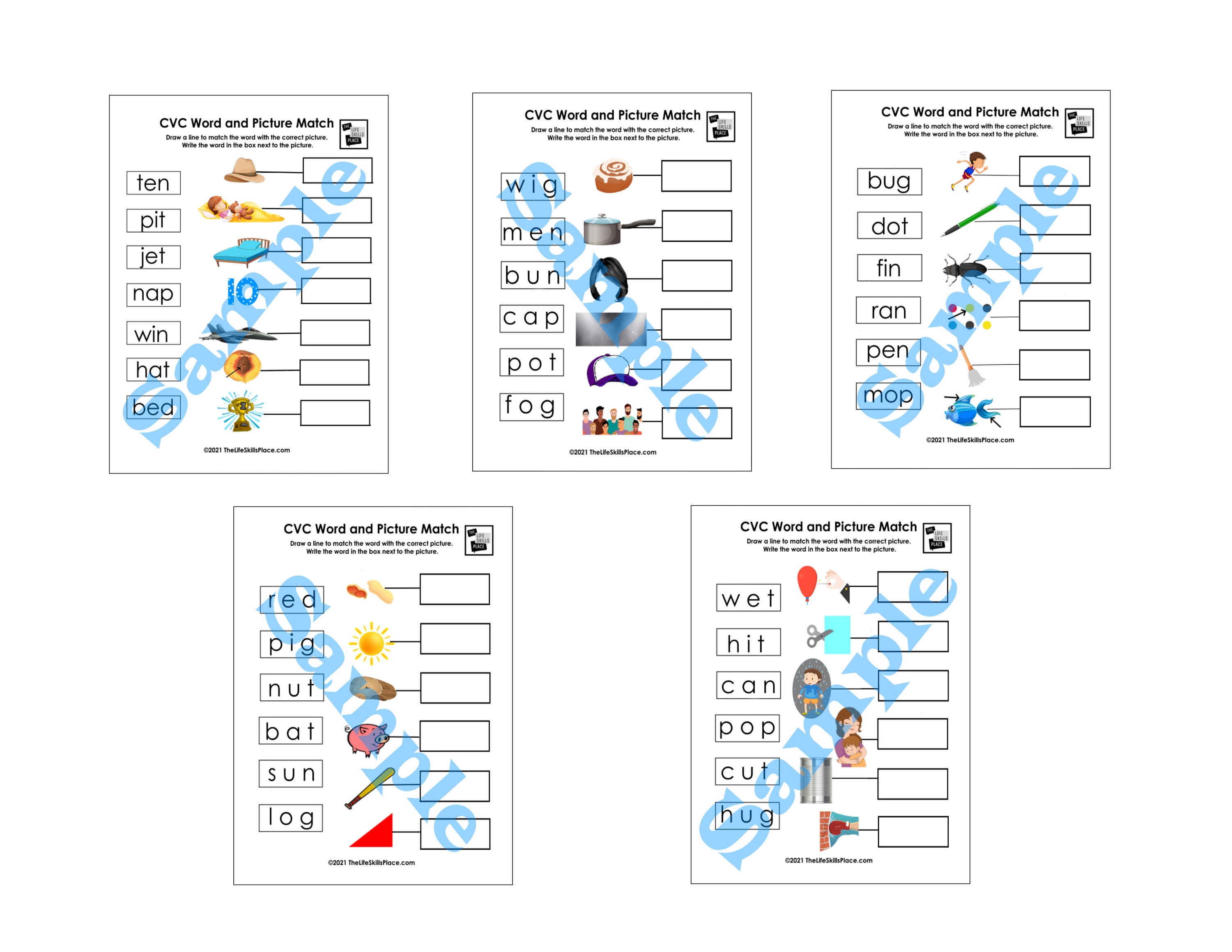 Phonics Worksheets Cvc Words