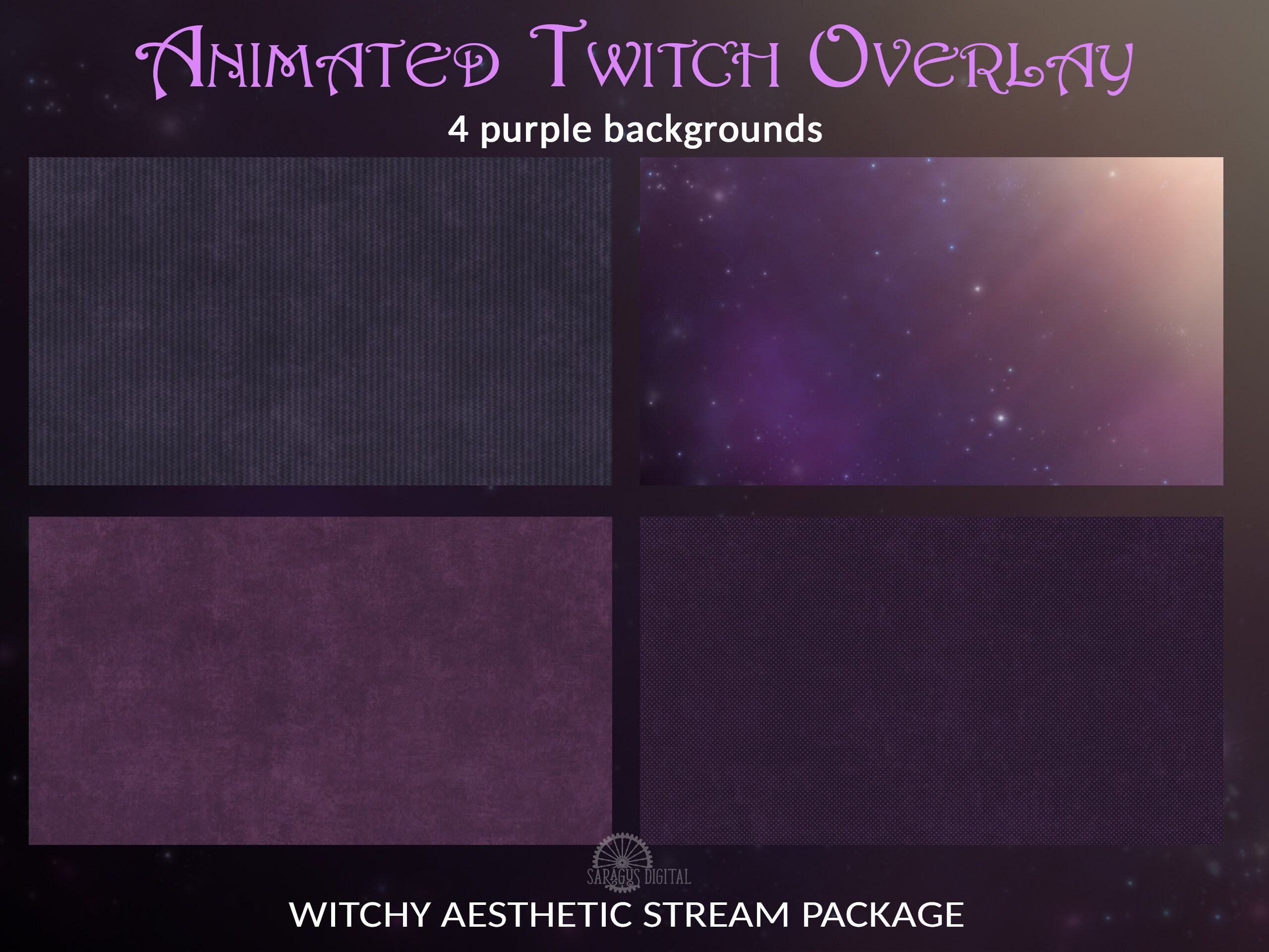 Animated Witch Twitch Overlay With Minimalist Webcam and Gameplay ...