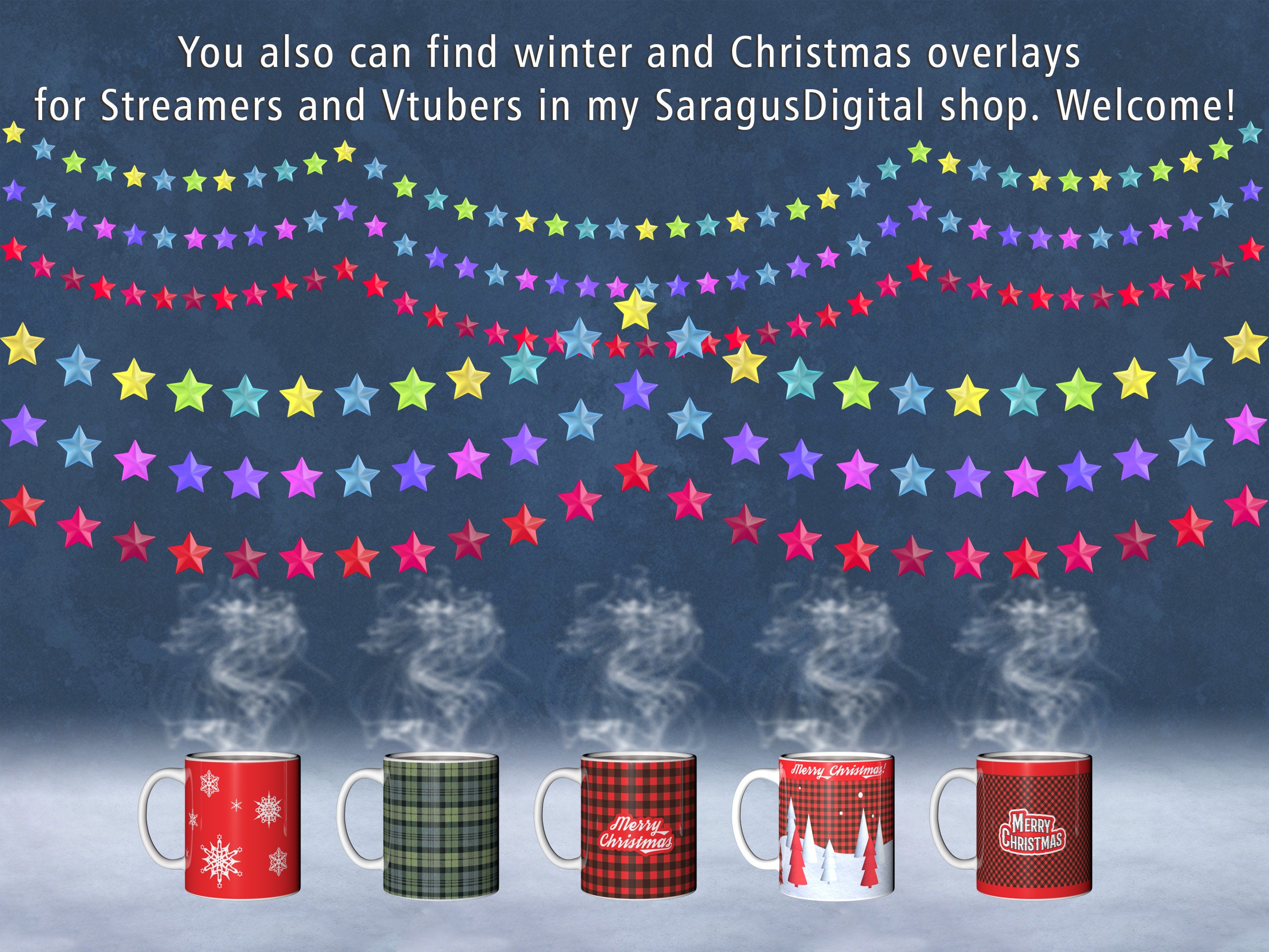 Christmas Room Twitch Overlay, Animated Stream Screens, Starting Soon ...