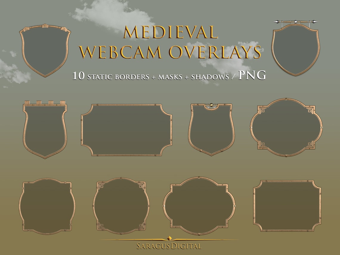 Medieval Webcam Overlay, Twitch Camera Border Pack, Fantasy Games ...