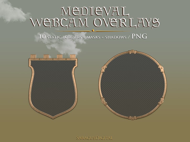 Medieval Webcam Overlay, Twitch Camera Border Pack, Fantasy Games ...