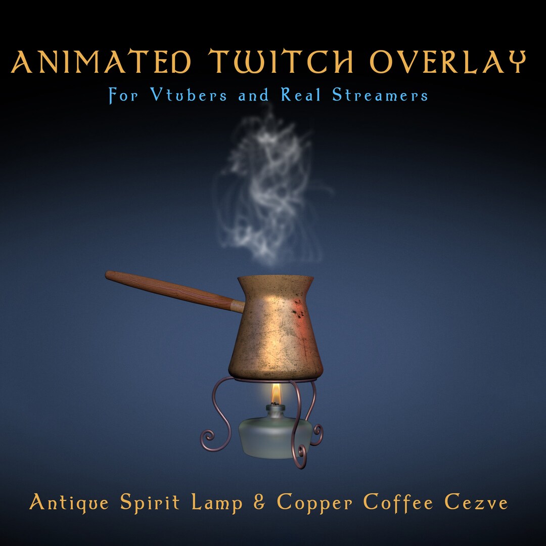 Animated Coffee Pot, Cozy Stream Decoration, Twitch Overlay, Vtuber ...