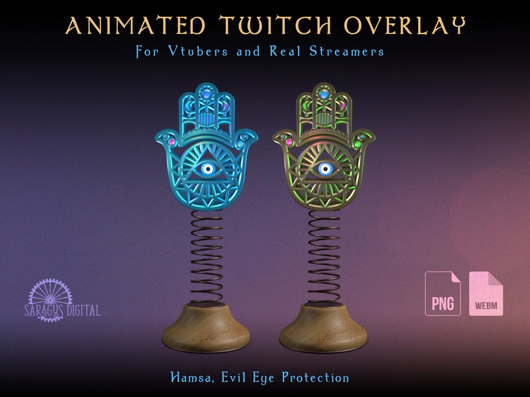 Animated Amulet Twitch Overlay Magic Streamer and Vtuber - Etsy