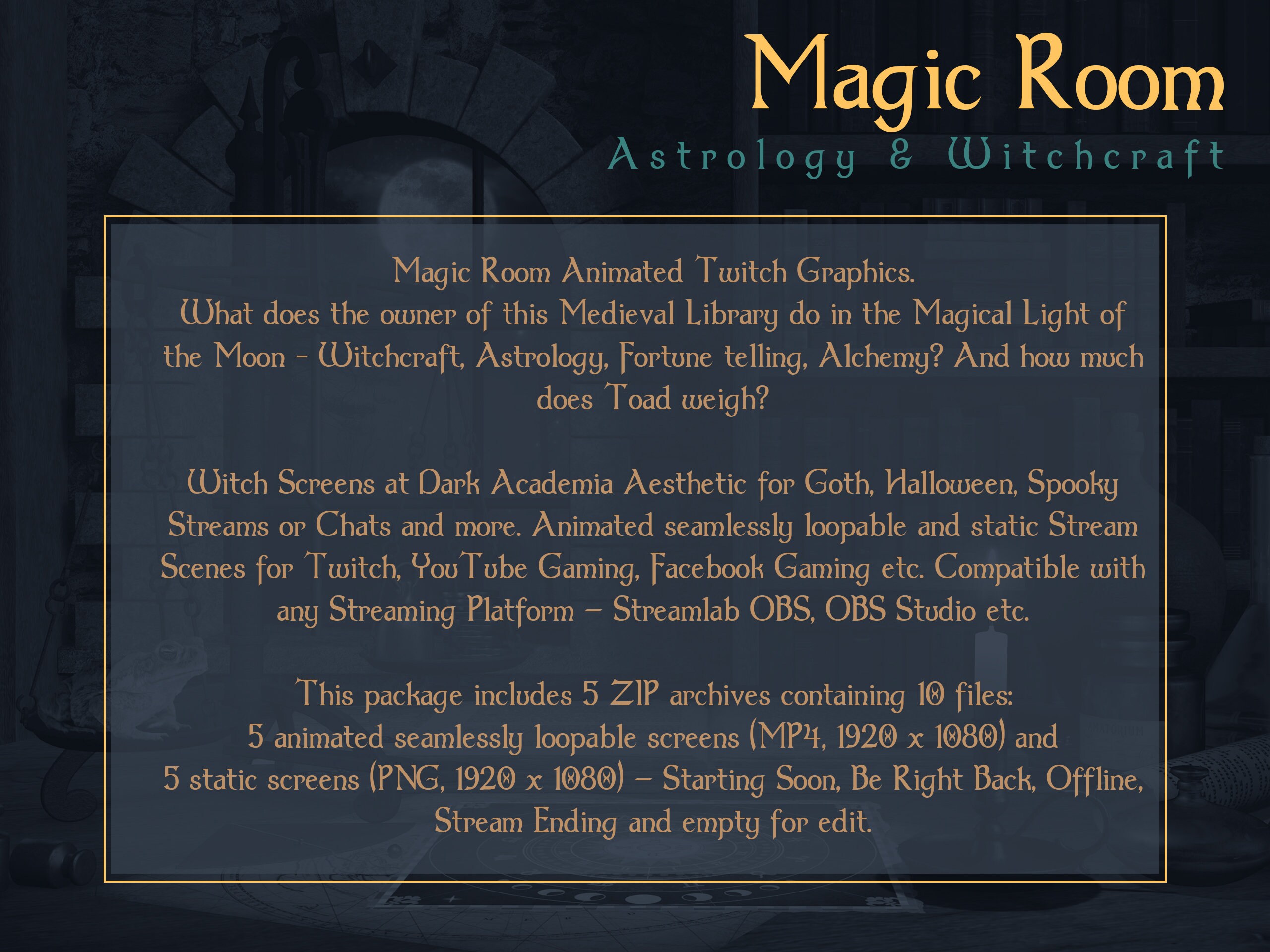 Magic Stream Screens Vtuber Background Animated Twitch - Etsy