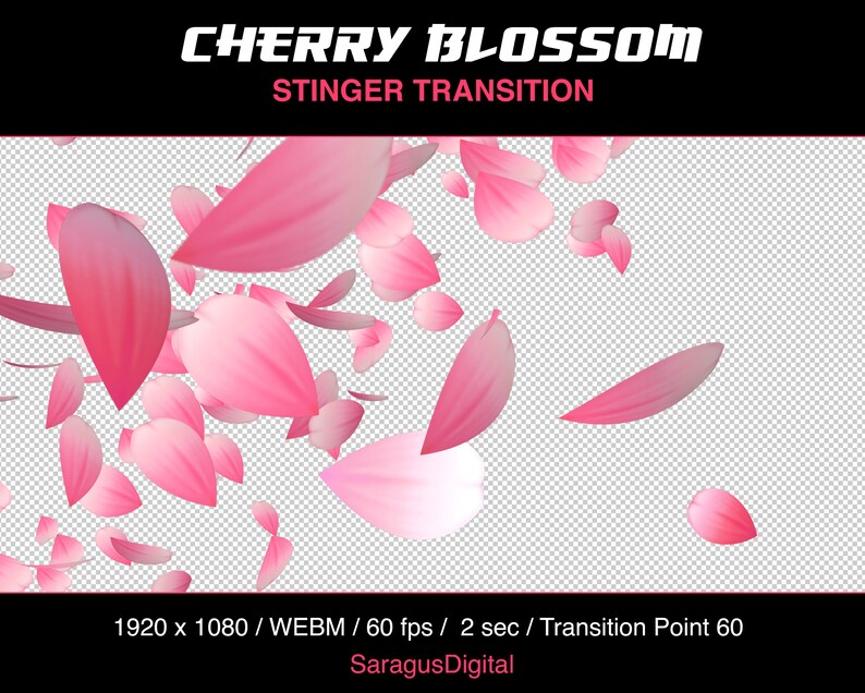 Cherry Blossom Stream Stinger Transition, Pink Sakura Twitch Transition ...