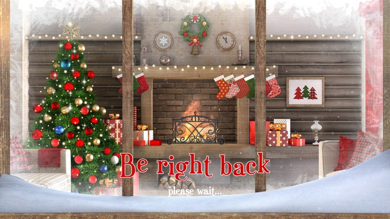 Christmas Room Animated Stream Screens Starting Brb | Etsy