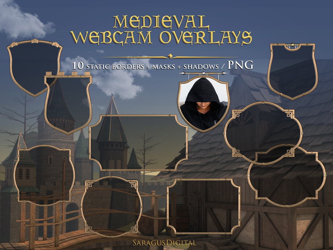 Medieval Webcam Overlay, Twitch Camera Border Pack, Fantasy Games ...