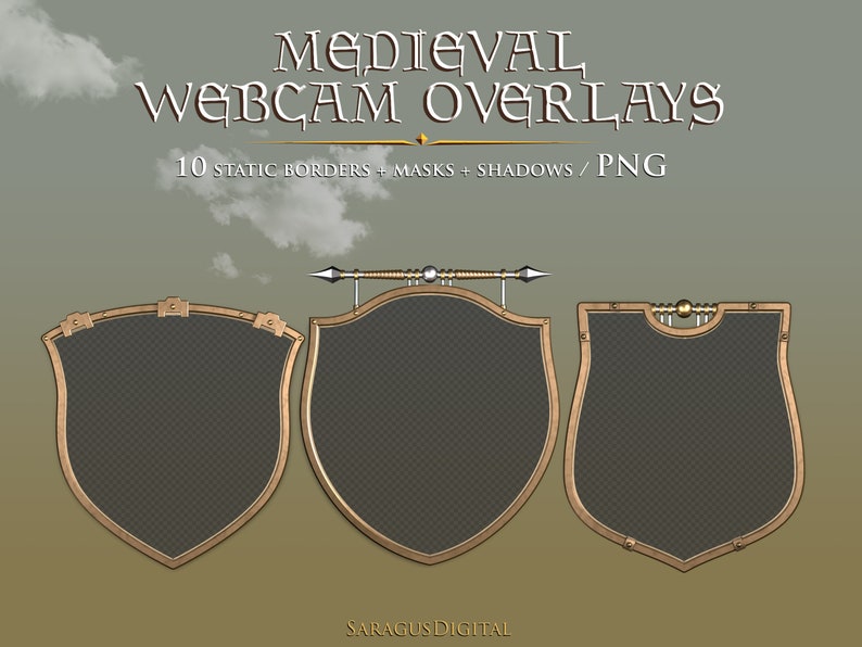 Medieval Webcam Overlay, Twitch Camera Border Pack, Fantasy Games ...