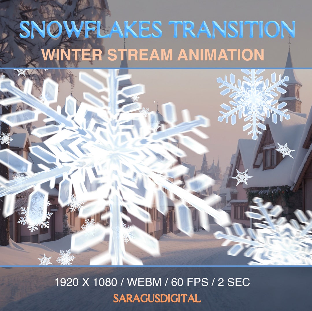 Christmas Snowflakes Stinger Transition Animated Snow Overlay for ...