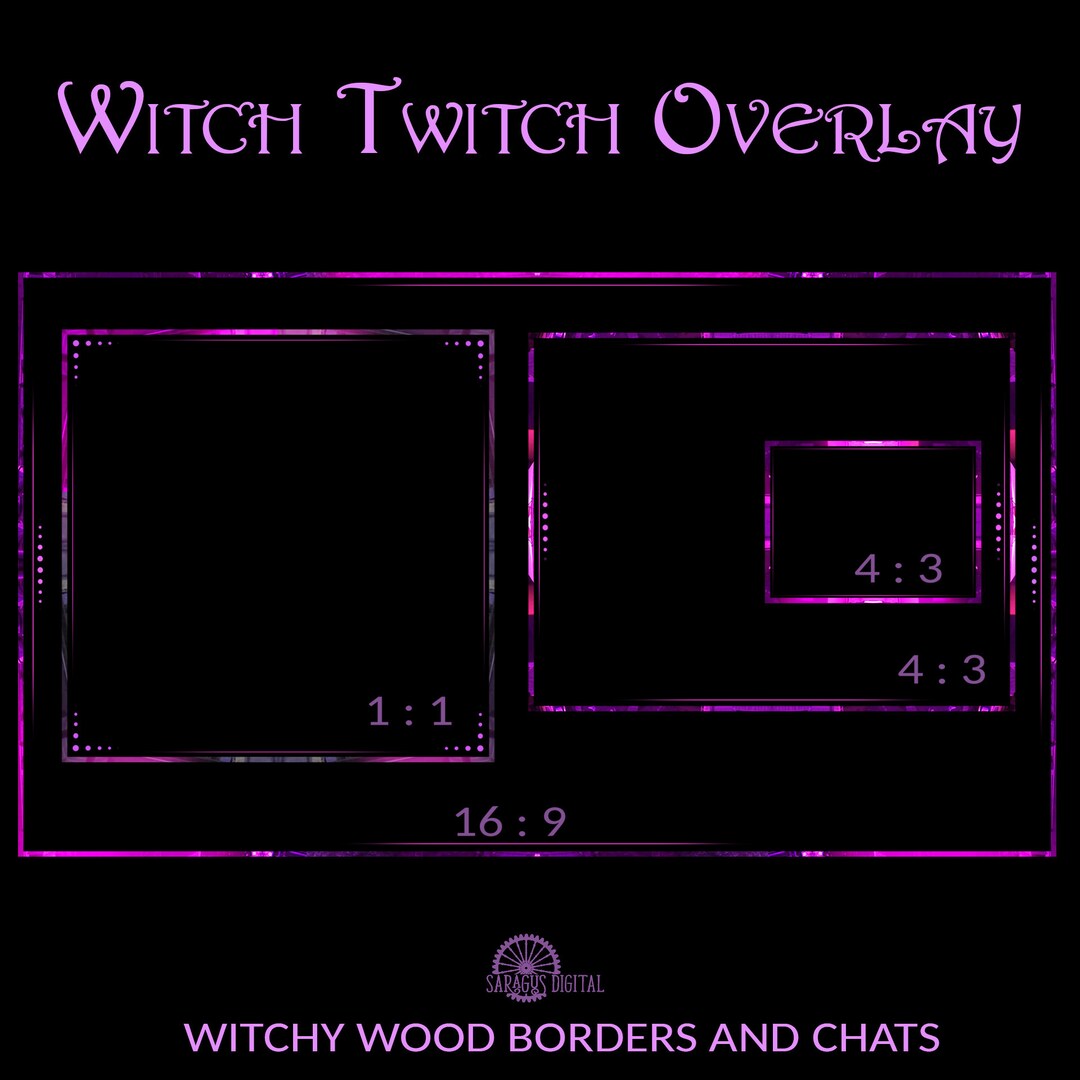 Animated Witch Twitch Overlay With Minimalist Webcam and Gameplay ...