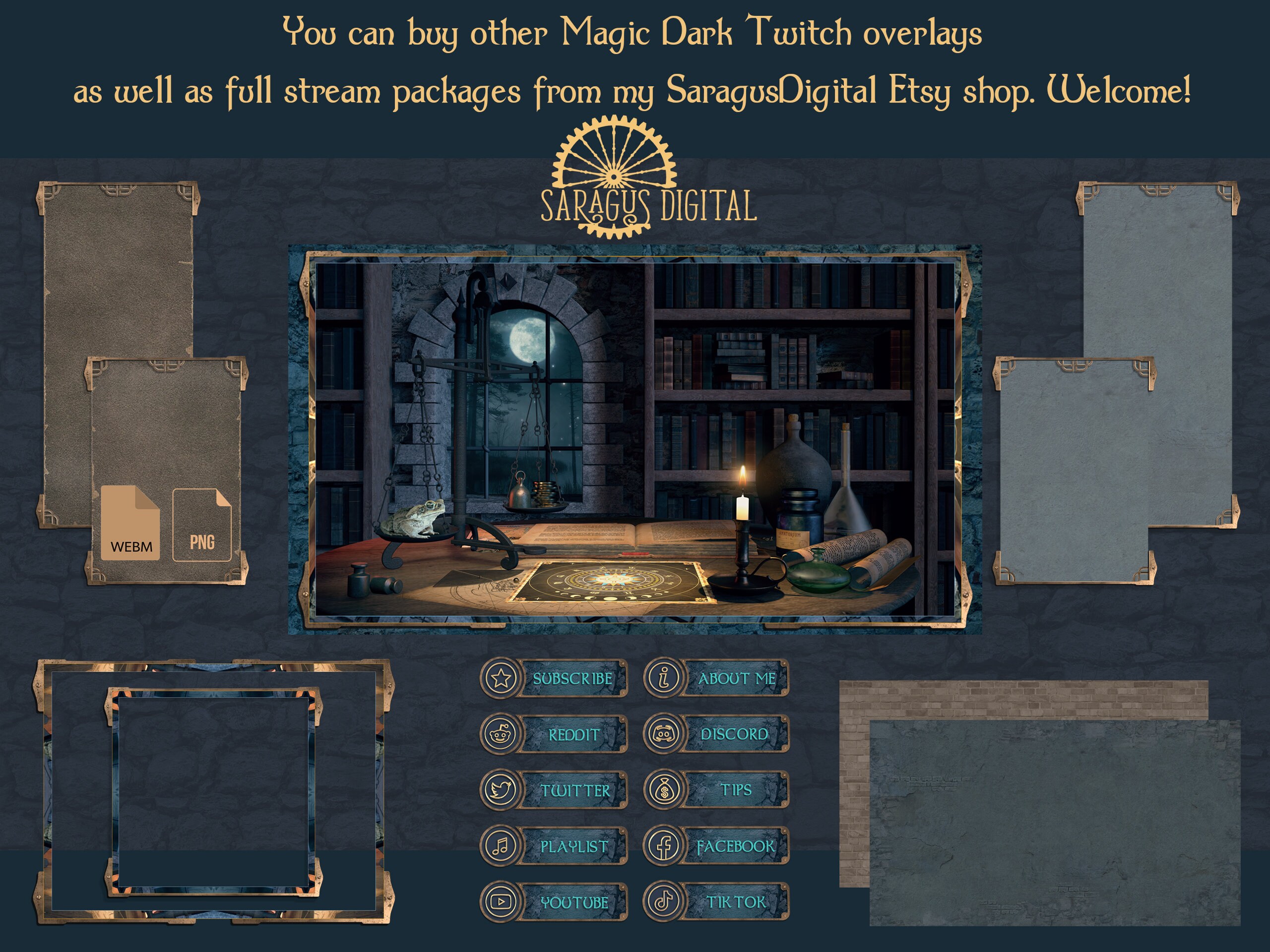 Magic Stream Screens Vtuber Background Animated Twitch - Etsy