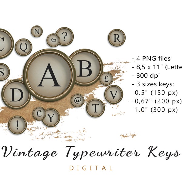 Typewriter Numbers - Etsy