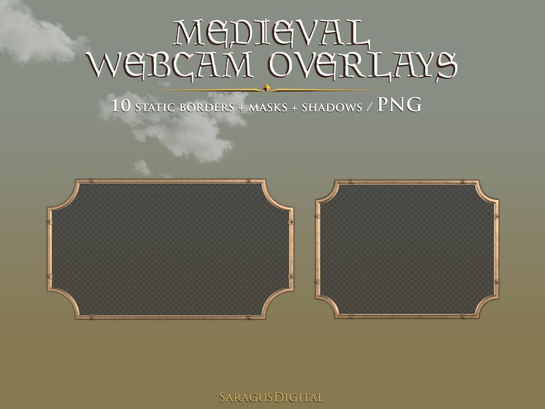 Medieval Webcam Overlay, Twitch Camera Border Pack, Fantasy Games ...