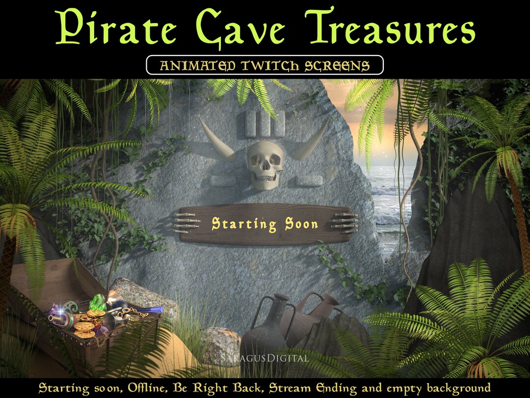 Pirate Stream Screens Animated Twitch Overlay (Download Now) - Etsy