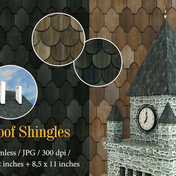 Dollhouse Roof Paper - Etsy