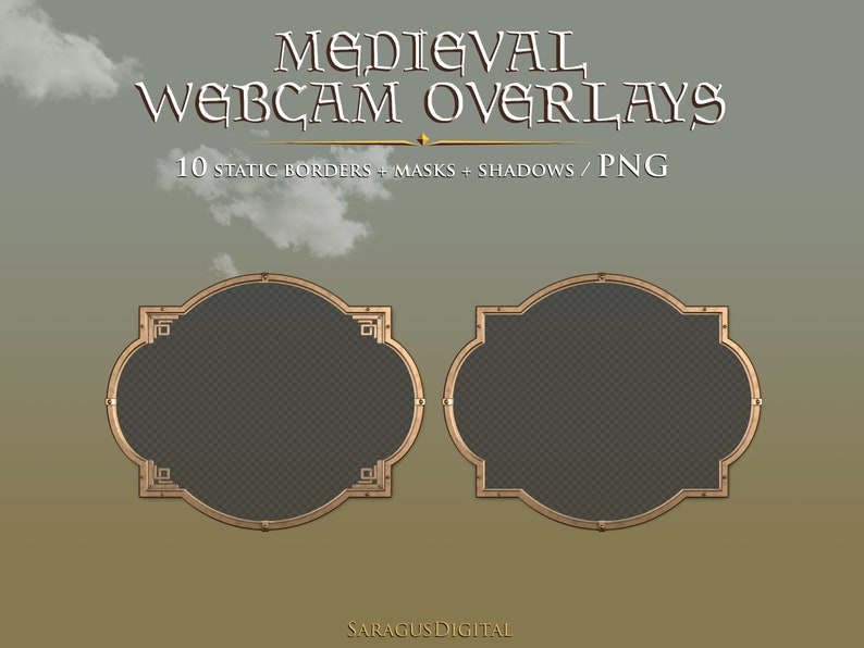 Medieval Webcam Overlay, Twitch Camera Border Pack, Fantasy Games ...