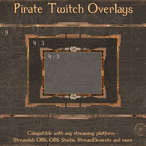 Pirate Twitch Overlay, Stream Sea Fantasy and Adventures, Games and ...