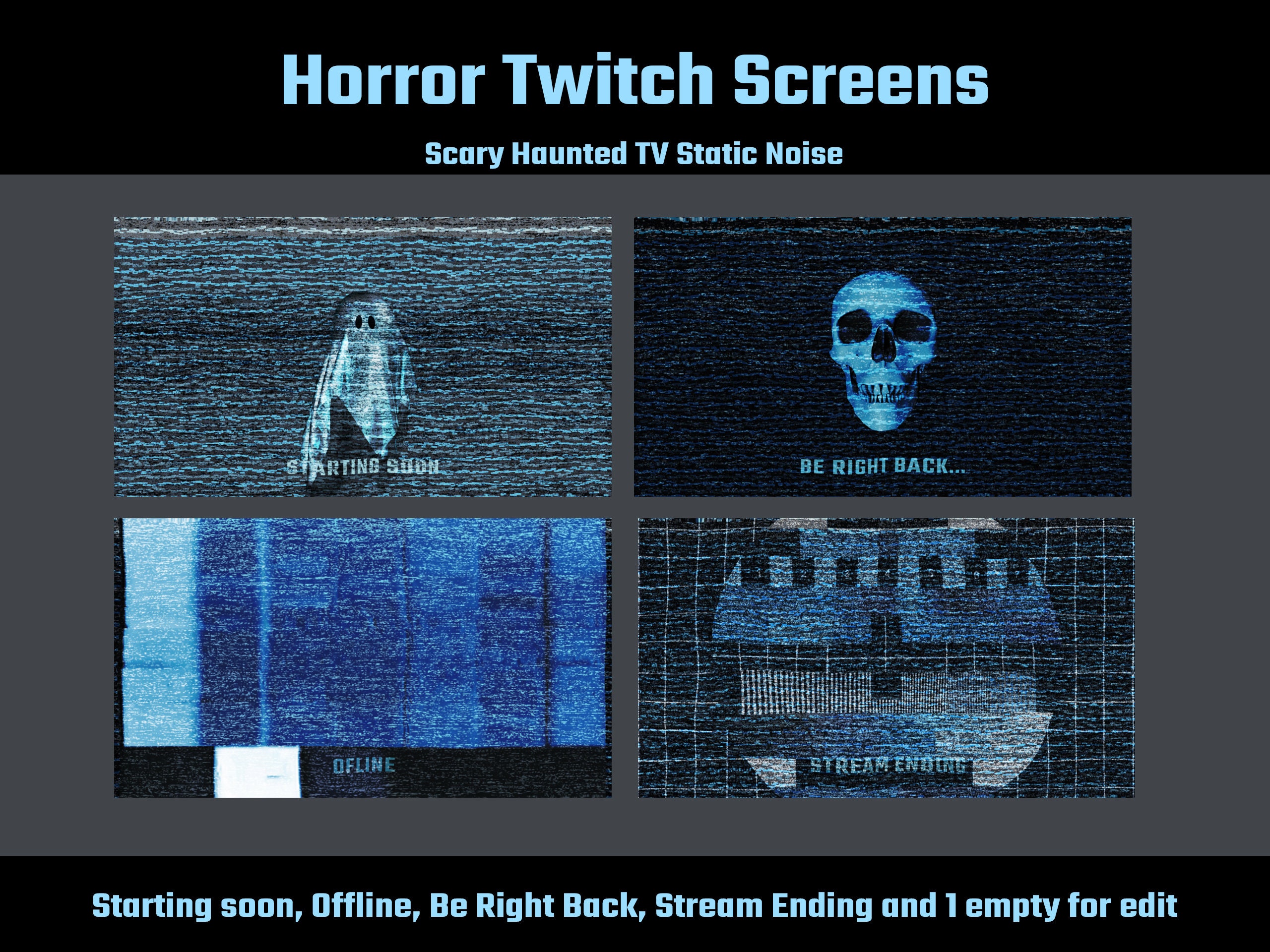 Digital Drawing & Illustration Goth Halloween Horror Stream Overlay ...