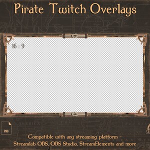 Pirate Twitch Overlay, Stream Sea Fantasy and Adventures, Games and ...