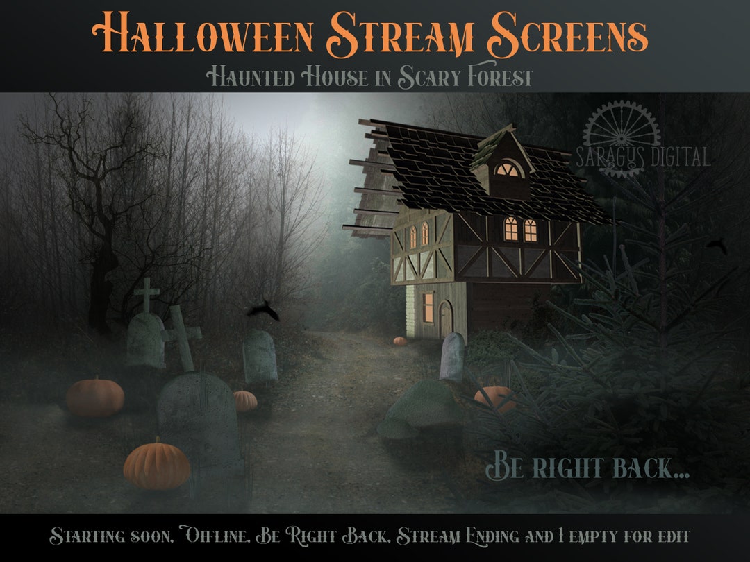 Halloween Stream Screens, Animated Twitch Overlays, BRB, Starting Soon ...