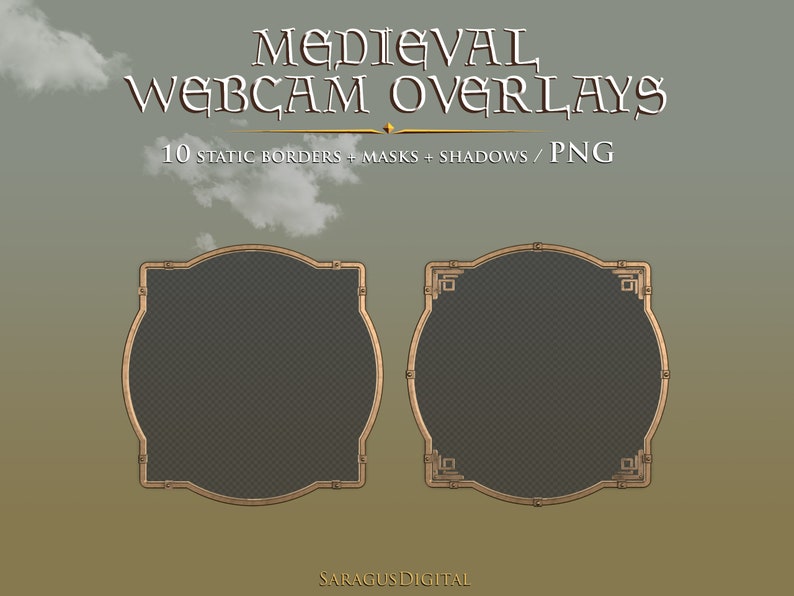 Medieval Webcam Overlay, Twitch Camera Border Pack, Fantasy Games ...