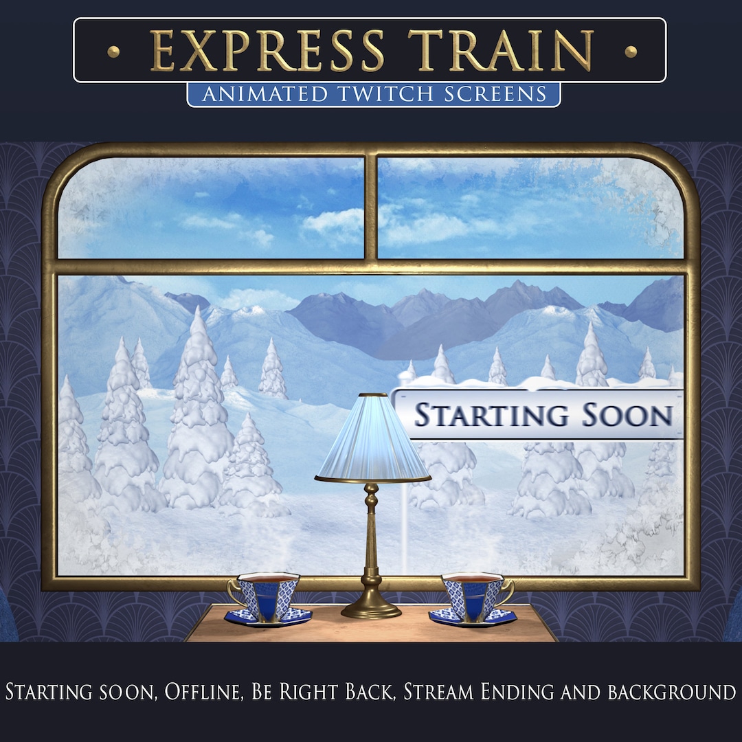 Christmas Train Twitch Stream Animated Overlays, Winter Vtuber ...