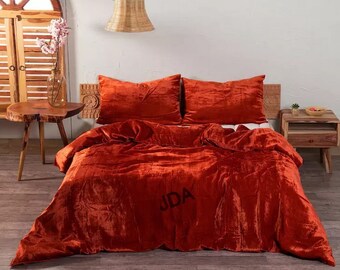 Red Velvet Bedding | Etsy