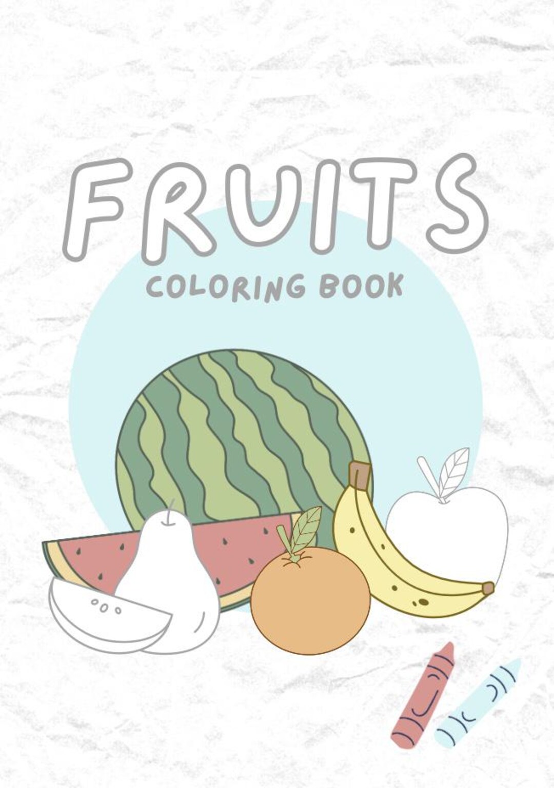 Kids Fruit Colouring Book - Etsy