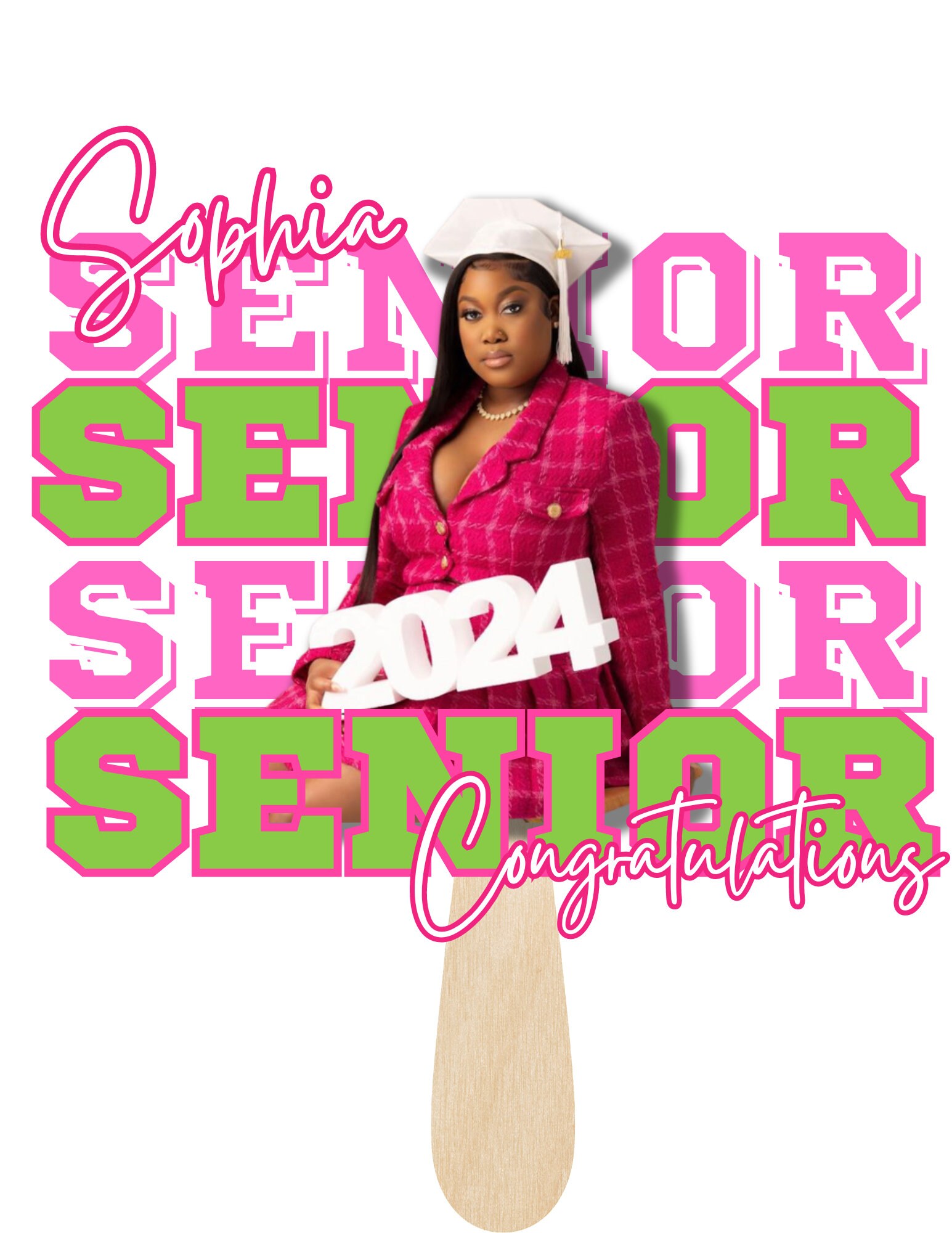 SENIOR GRAD Fan Template - Etsy