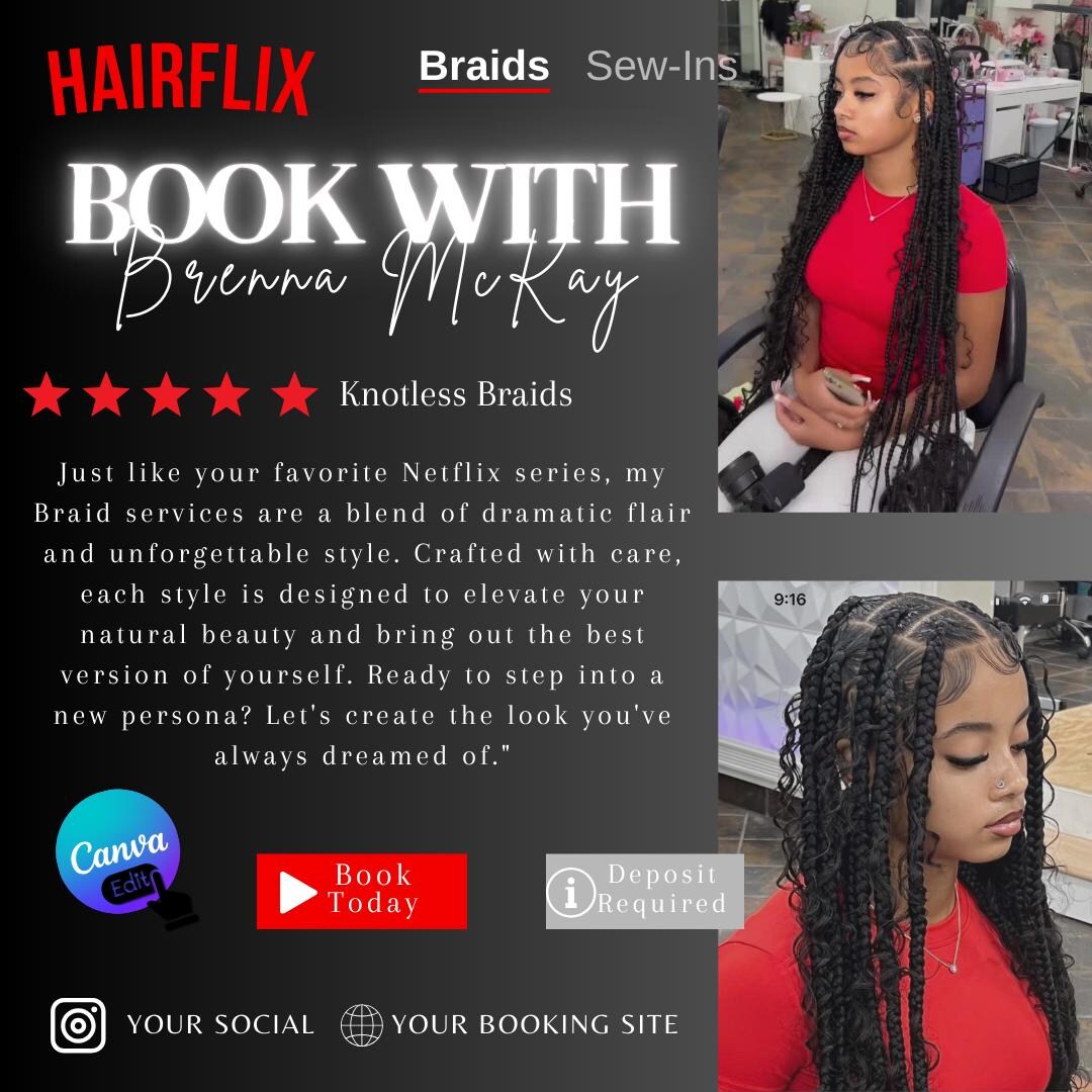 Hairflix Inspired Flyer - Etsy