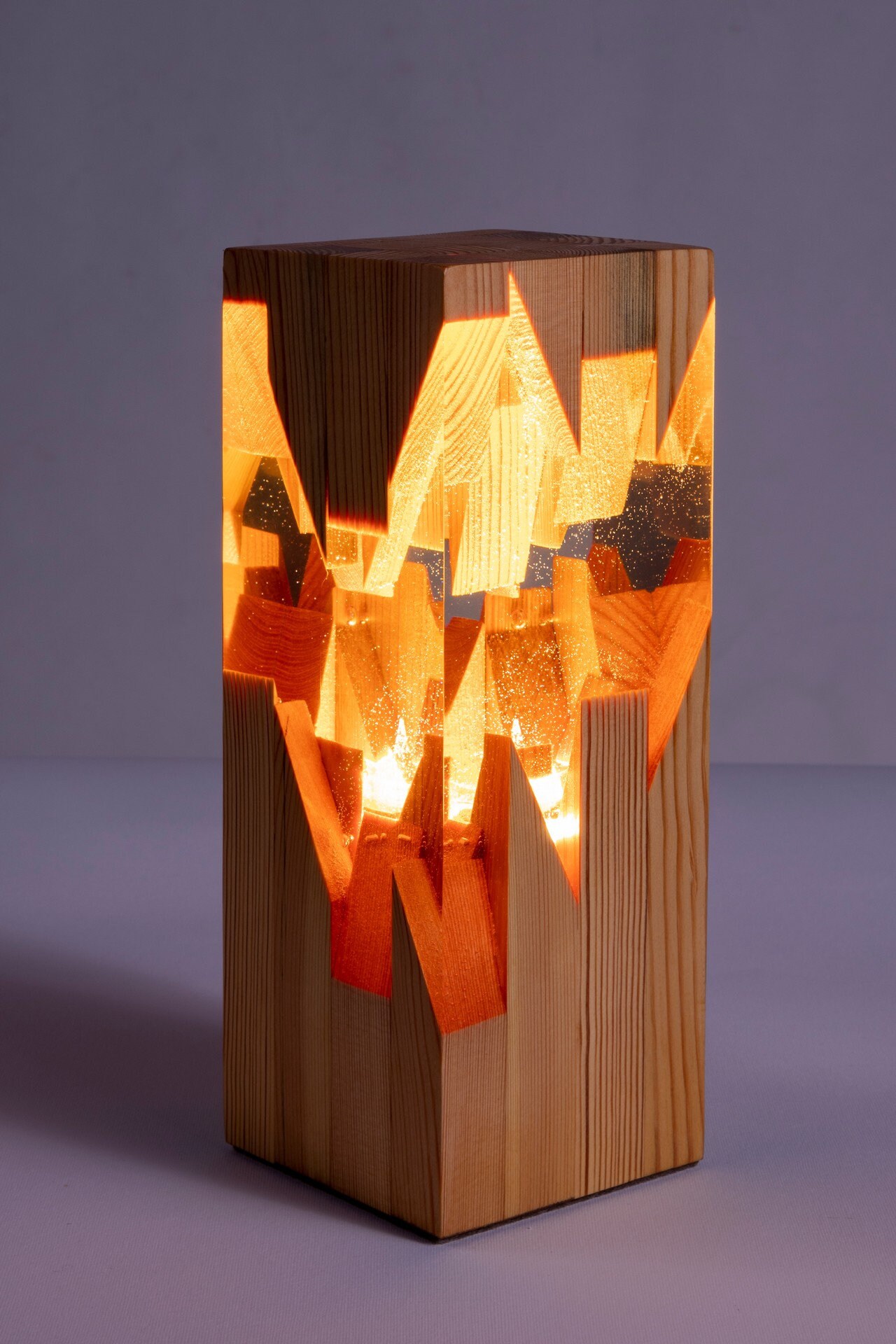 Smart Epoxy Resin Wooden Lamp Table Decor Light Bedside - Etsy