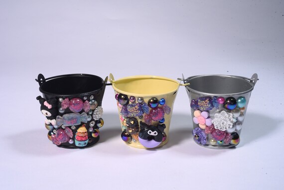 Cute Hand-customised Mini Buckets set of 3 - Etsy