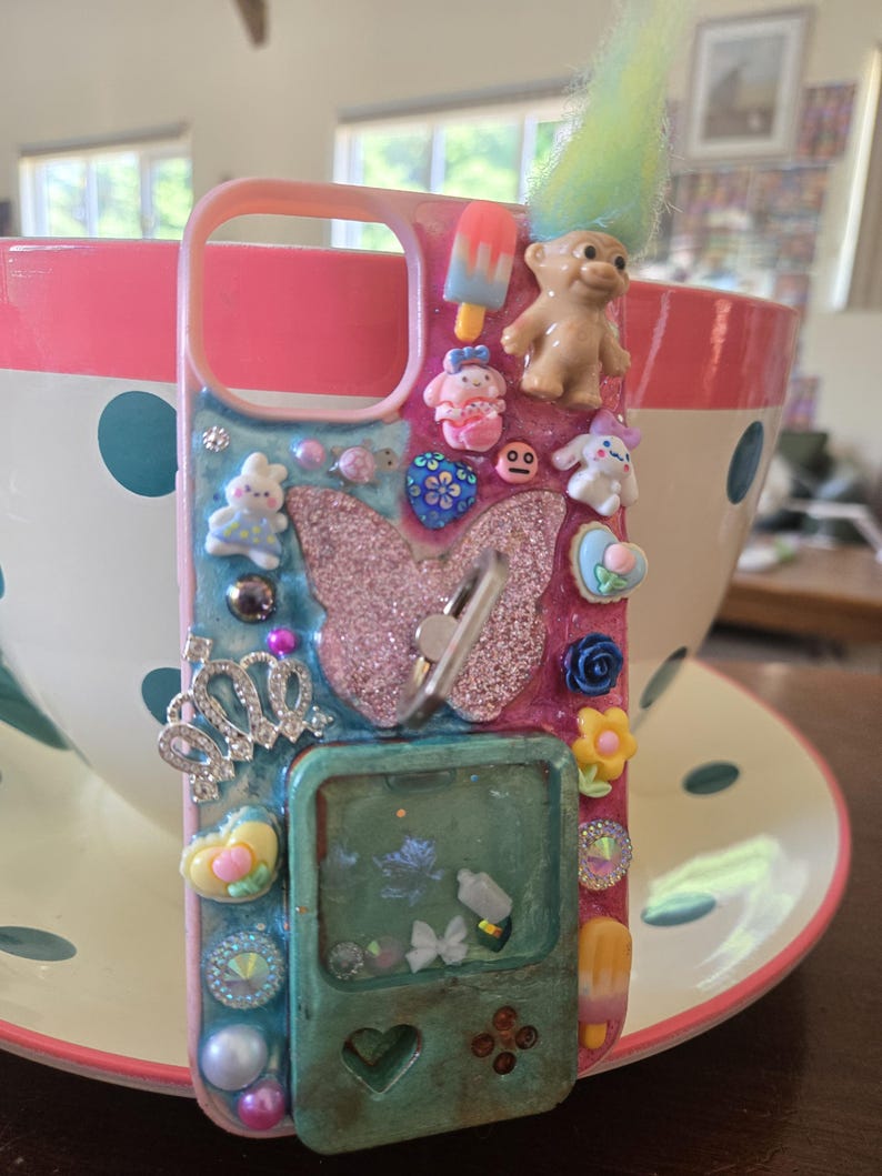 IPhone 13 Troll Chaos Shaker Case – Glitter Gameboy, Ring Holder & Pure ...