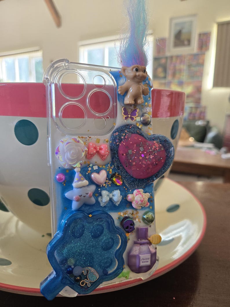 IPhone 14 Pro Case Troll Doll Charm – Resin Shaker, Y2K Aesthetic ...