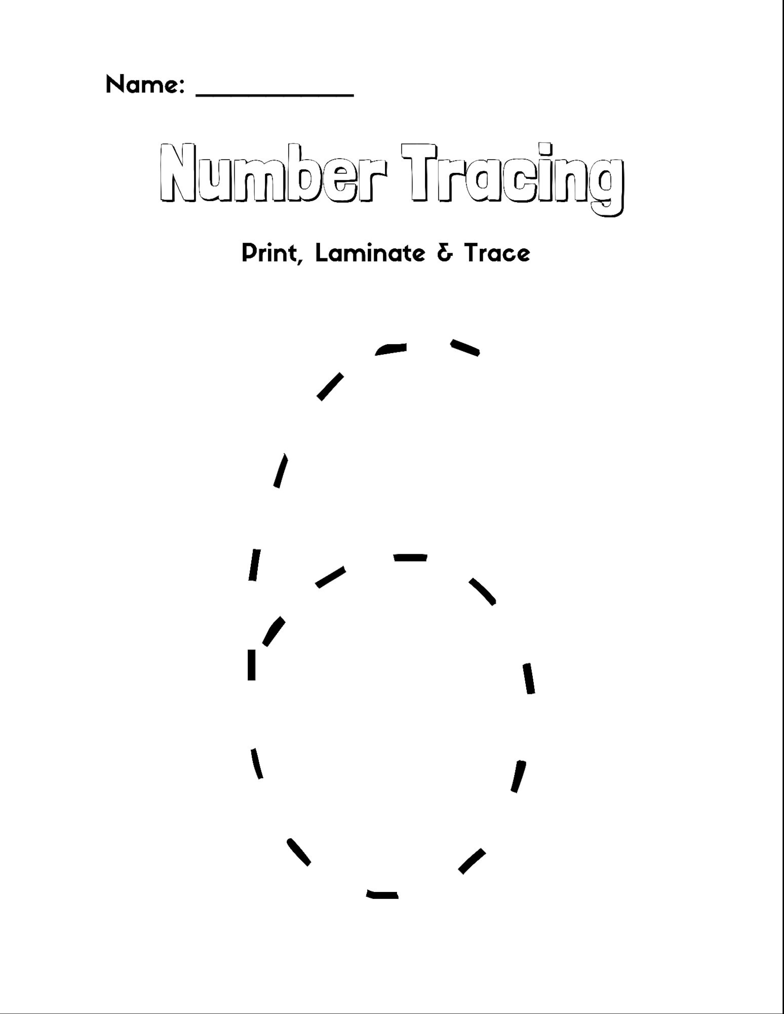 6-10 Printable Number Tracing Worksheets - Etsy
