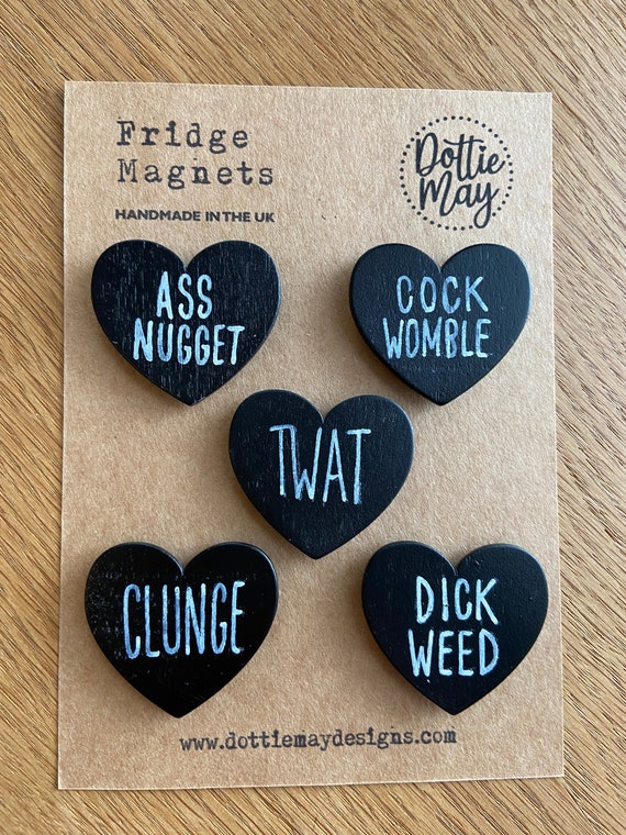 Rude Fridge Magnets / Sweary Gifts / Offensive / Hand Painted - Etsy UK