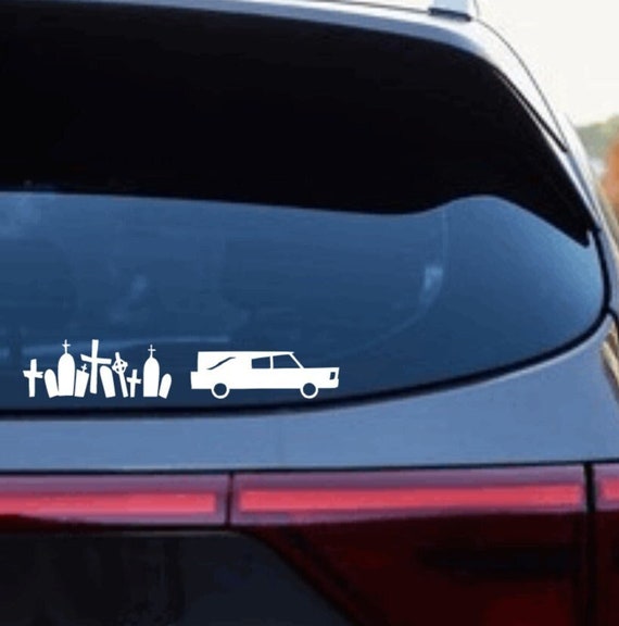 Graveyard & Hearse Vinyl Decal Funeral Director Gifts | Etsy
