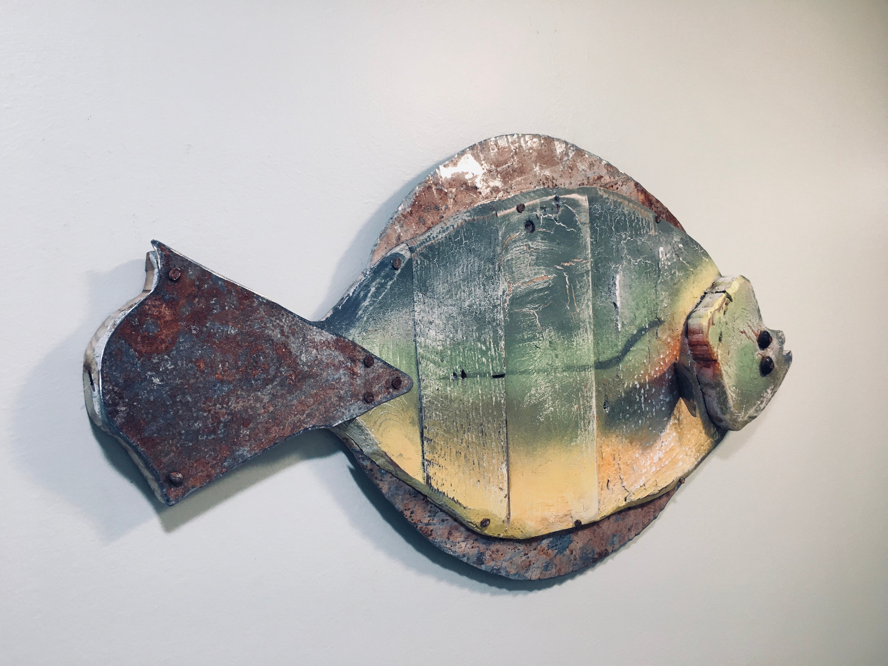 Ocean Art Reclaimed Wood & Galvanized Fish - Etsy