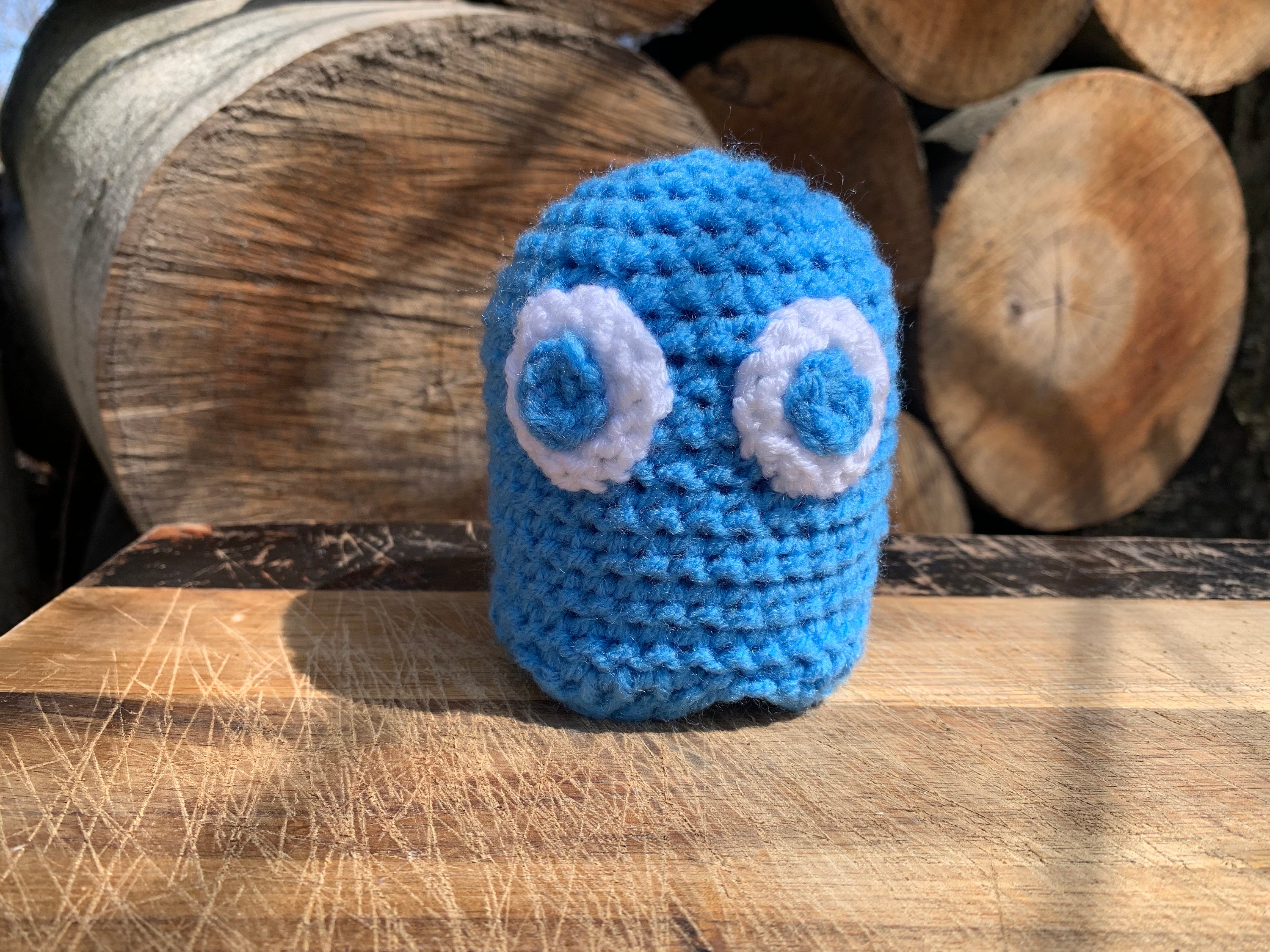 Blue Pac-man Ghost - Etsy