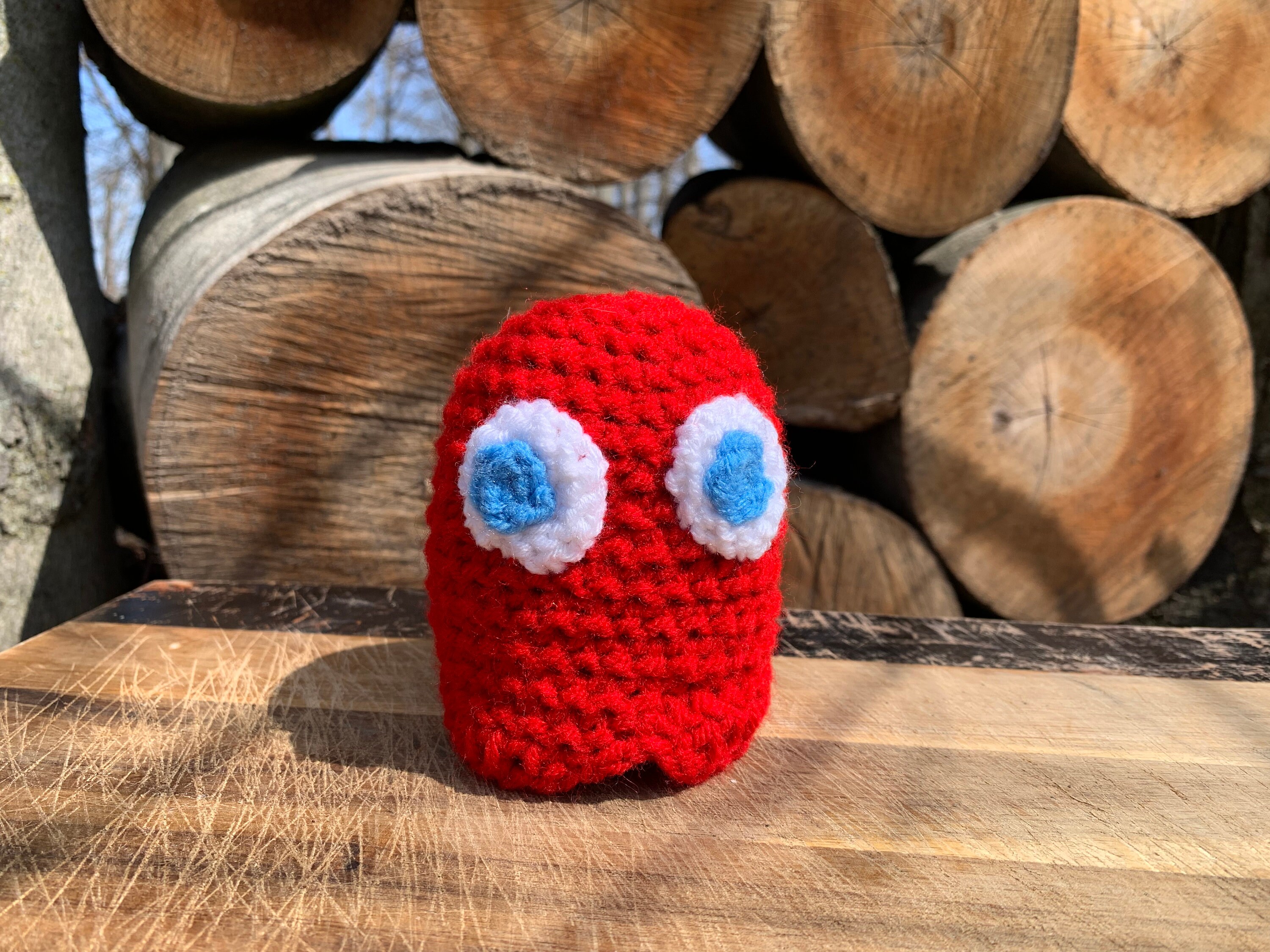 Red Pac-man Ghost - Etsy