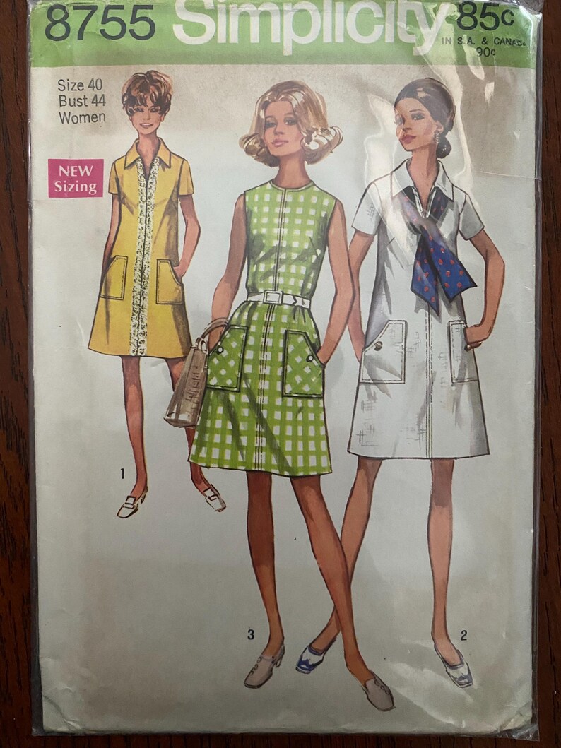 Vintage 1960’s Simplicity Dress Pattern - Etsy