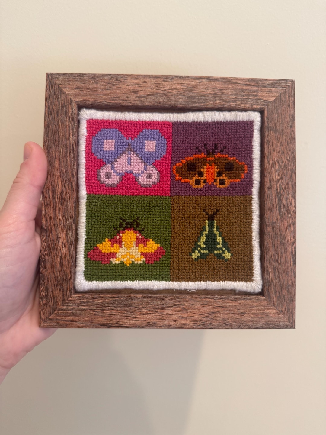 Handmade Butterfly Cross Stitch Frame | 6in Hoop Art - Etsy