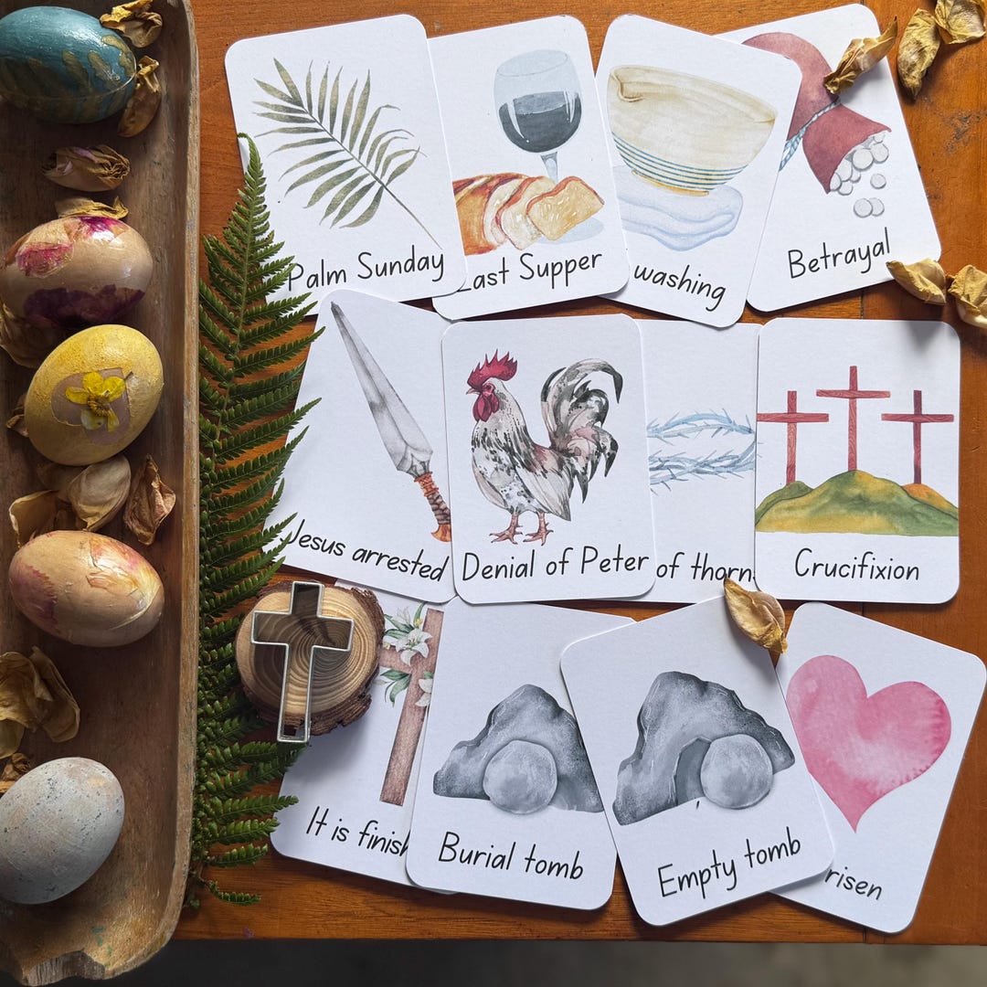 True Story of Easter Flash Cards - Etsy