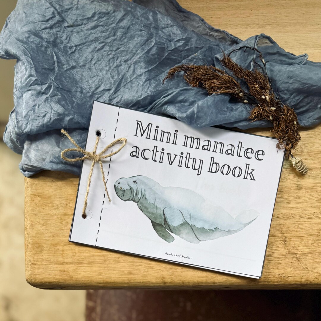 Mini Manatee Activity Book - Etsy