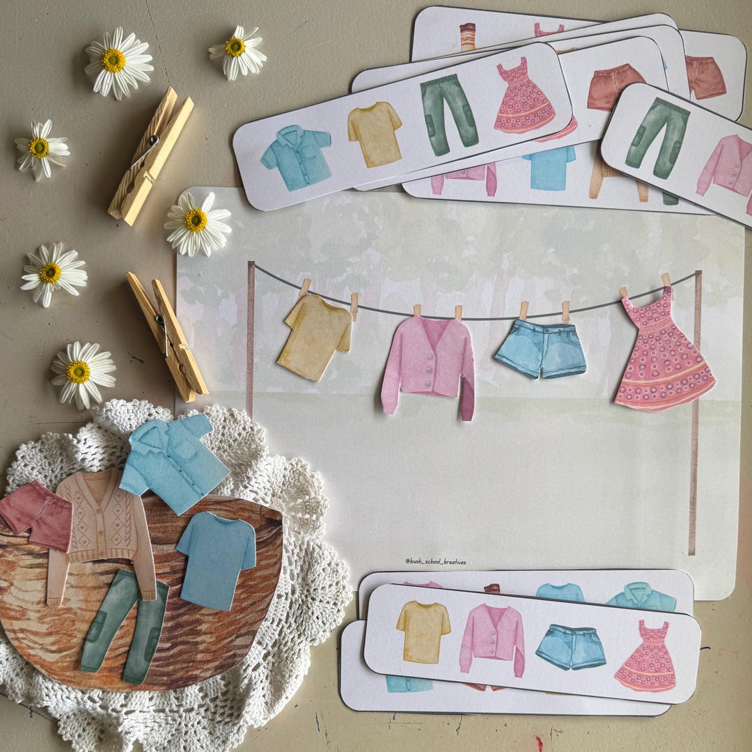 Clothesline Sequencing Game - Etsy
