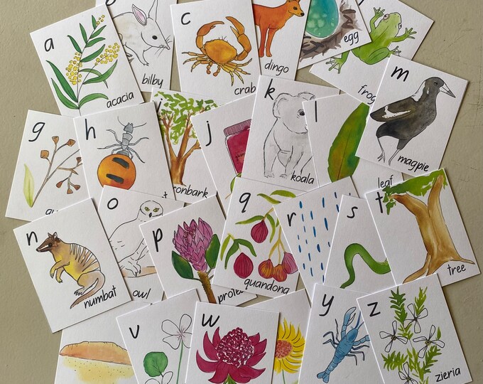 An Australian Alphabet A1 Poster - Etsy Australia