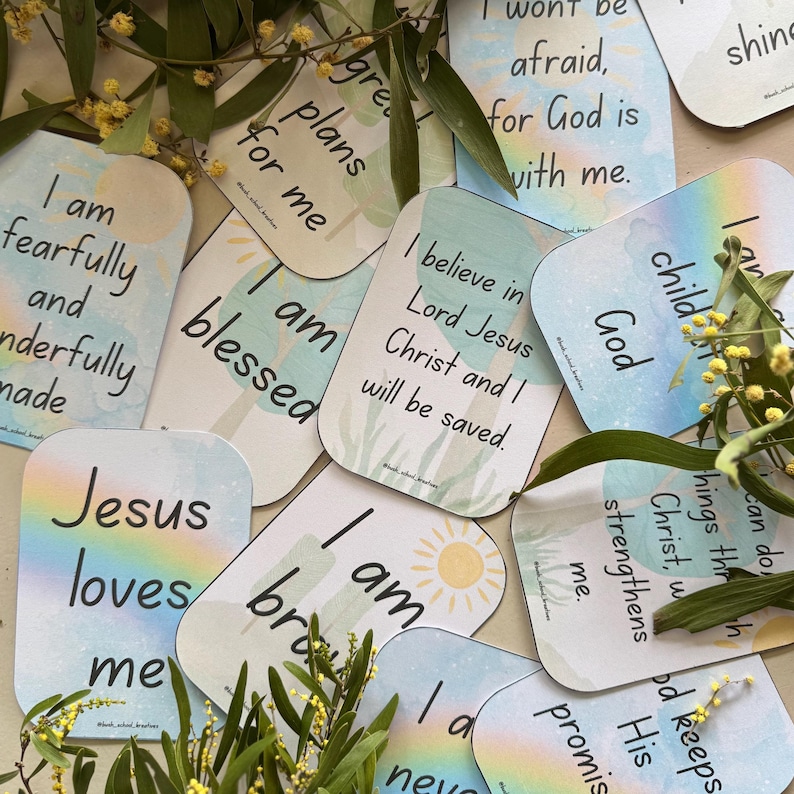 Christian Affirmation Cards - Etsy