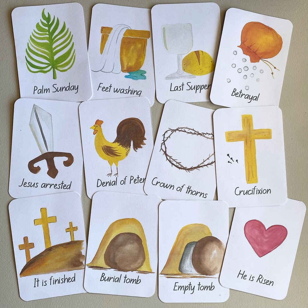 True Story of Easter Flash Cards - Etsy