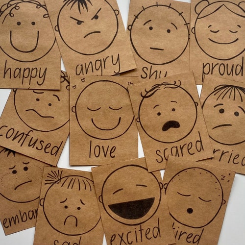 English to Spanish Emotions Flashcards Feelings Flash Cards - Etsy