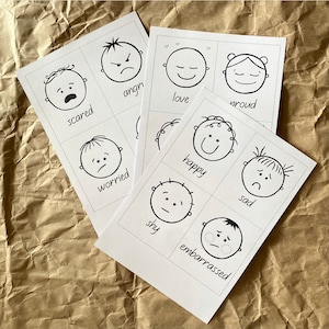 Emotion Flashcards - Etsy